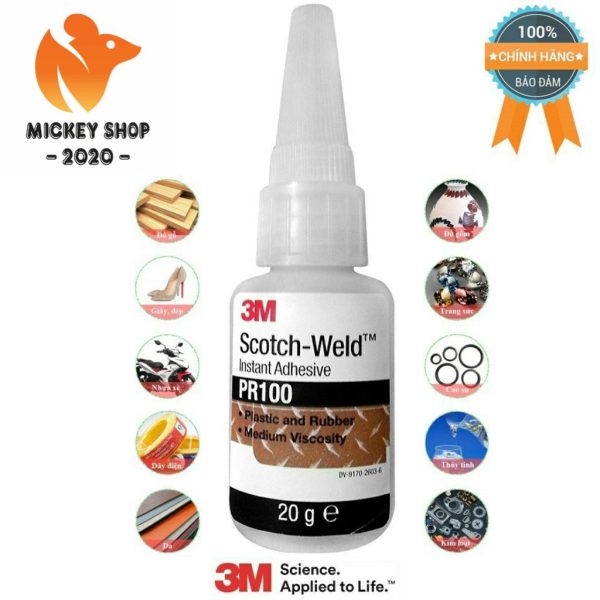 [3M-USA] Keo Siêu Dính 3M PR100 Scotch-Weld Plastic & Rubber Instant Adhesive 20g - HUỲNH GIA ...