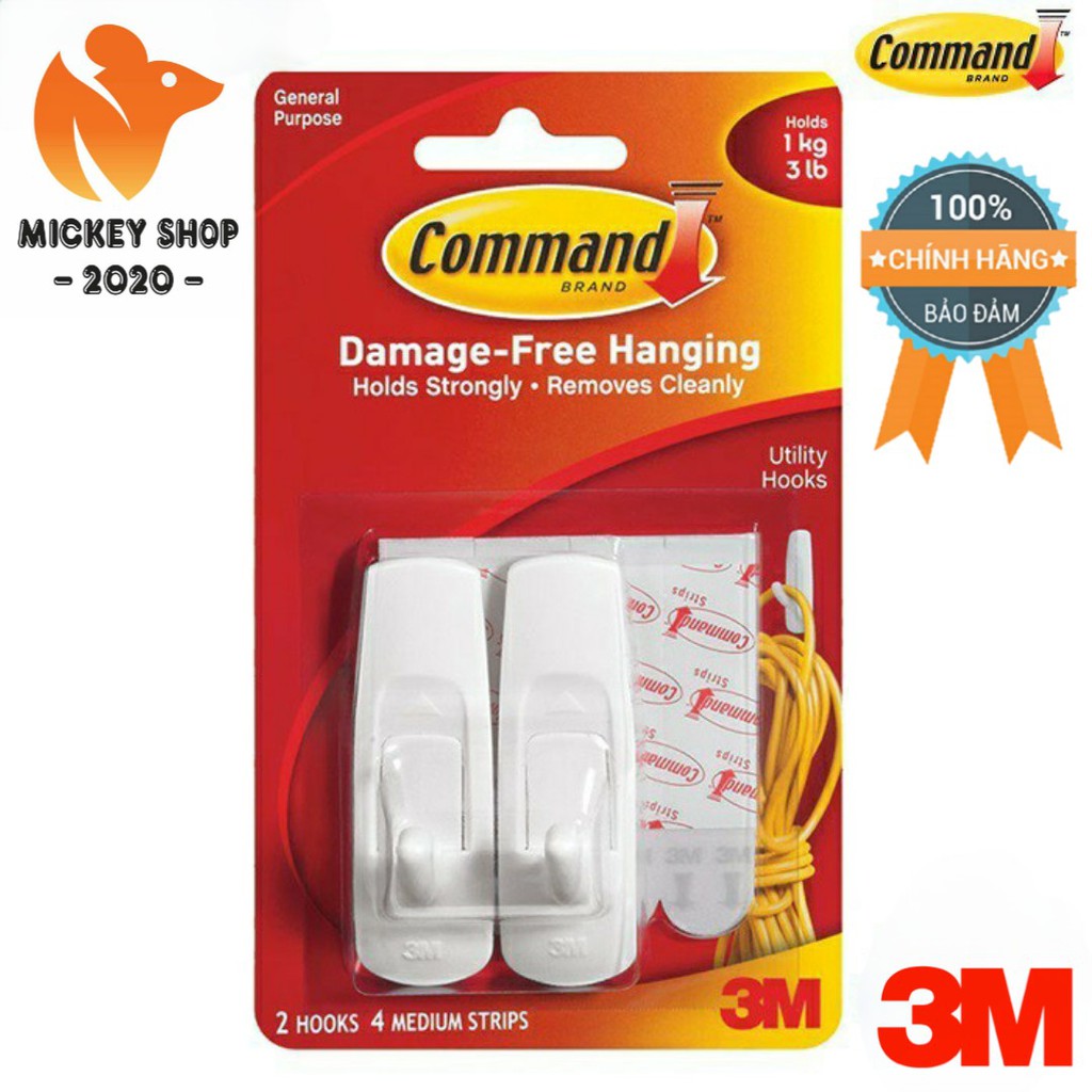 [SIÊU DÍNH] Combo 5 Móc treo kiểu vuông 1kg vỉ 2 cái Command 3M 17001 - HUỲNH GIA PHÁT - Chuyên ...
