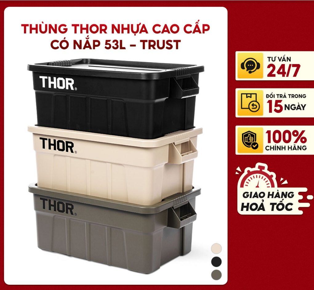 Thùng đựng đồ đa năng Thor có nắp nhựa PP cao cấp 53L - HUỲNH GIA PHÁT - Chuyên cung cấp hàng ...